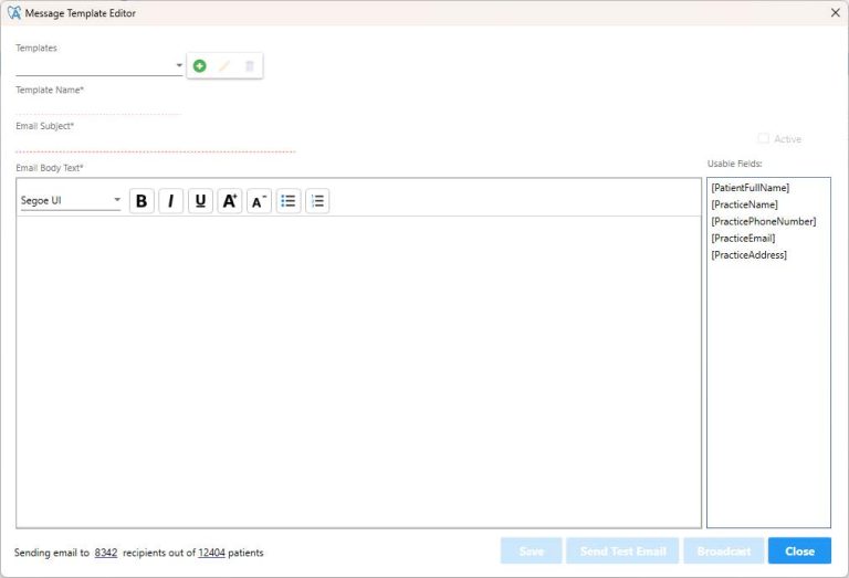 Broadcast Messaging – ABELDent